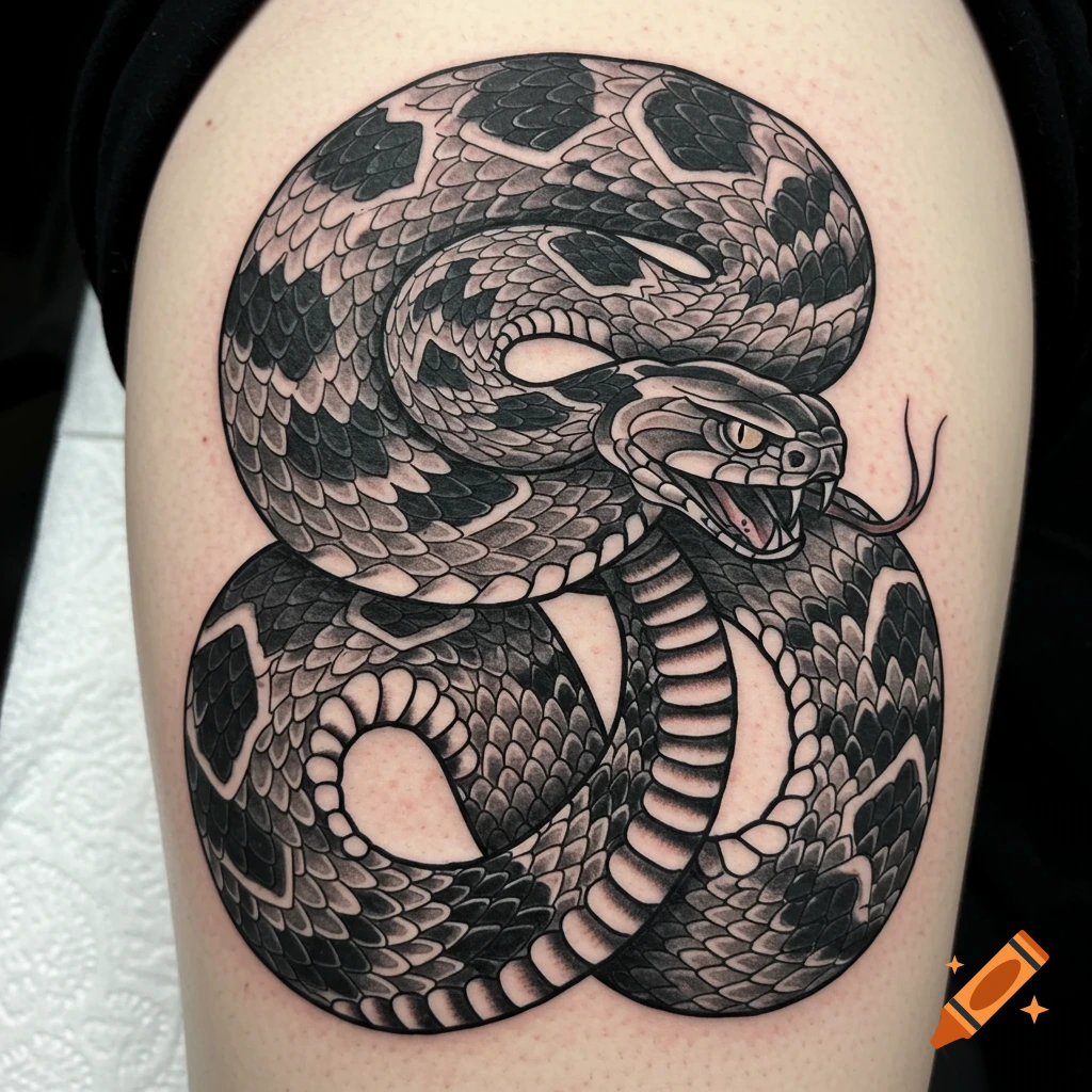 Black Rattlesnake Tattoos
