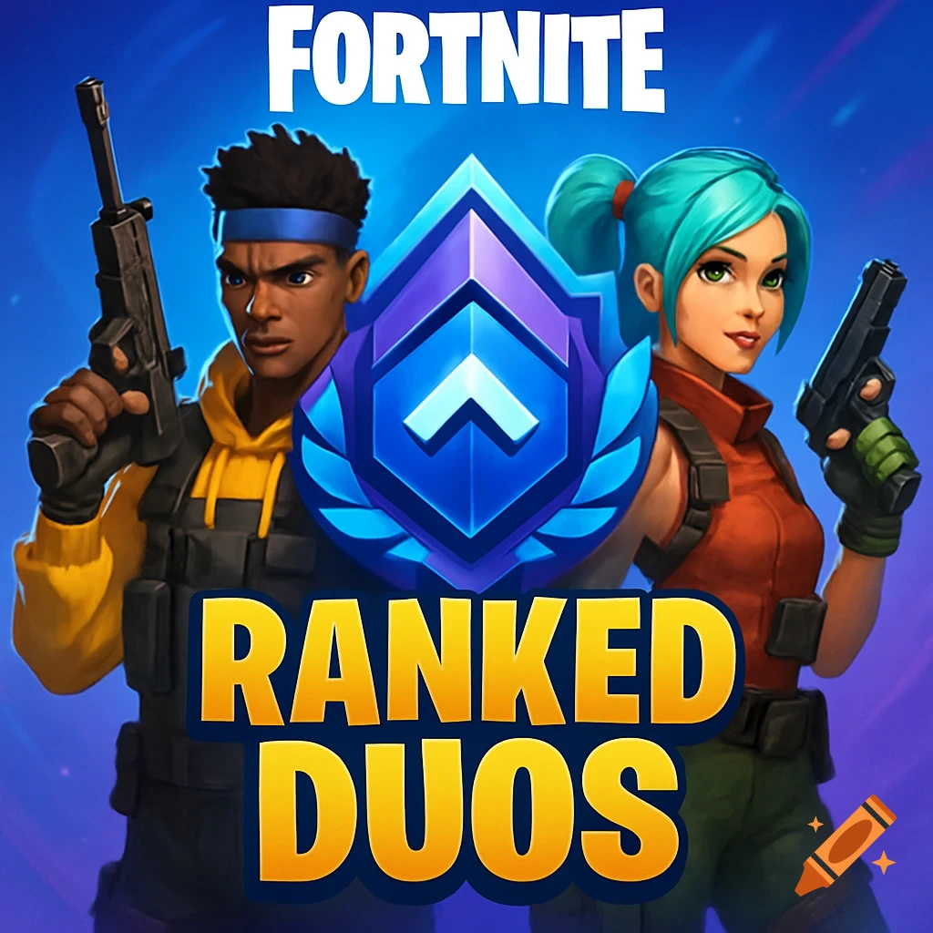 Cartoonish Fortnite image featuring a male and female character holding ...