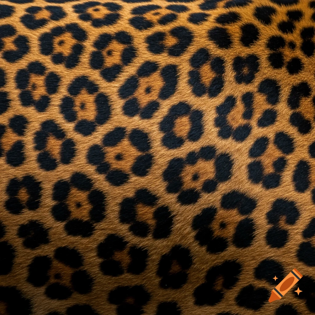 Close up of realistic jaguar fur texture with dark and brown spots. on ...