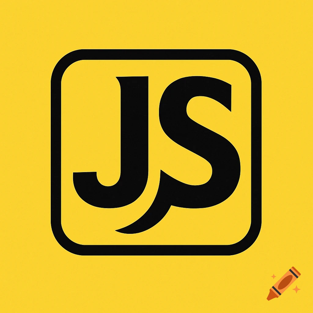 Stylized JS logo in a yellow square with rounded corners. on Craiyon