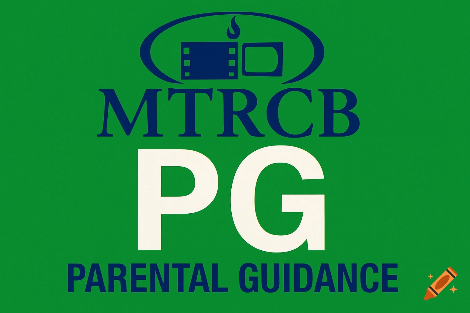 MTRCB PG Parental Guidance rating logo on green background on Craiyon