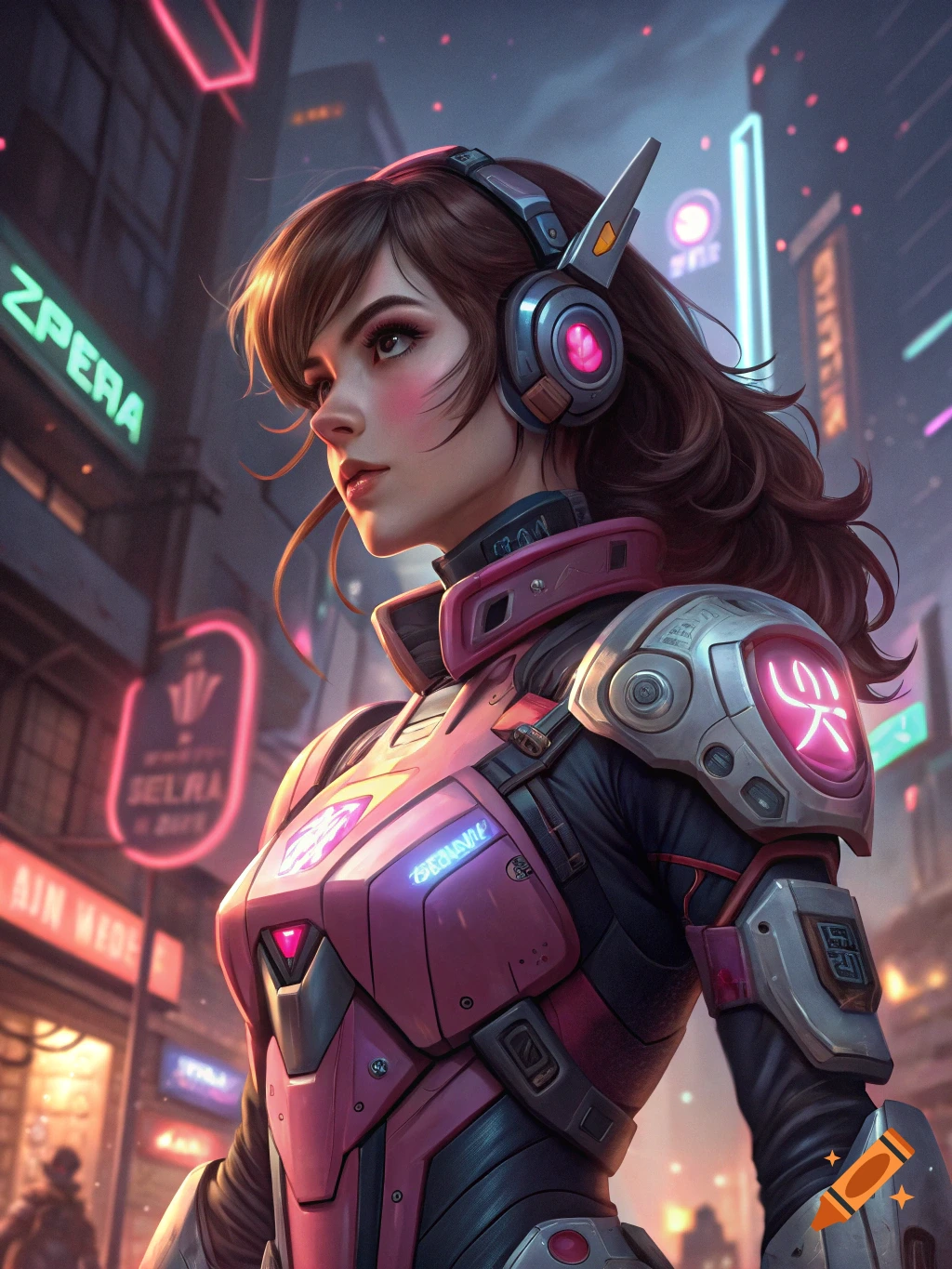 Cyberpunk images created on Craiyon