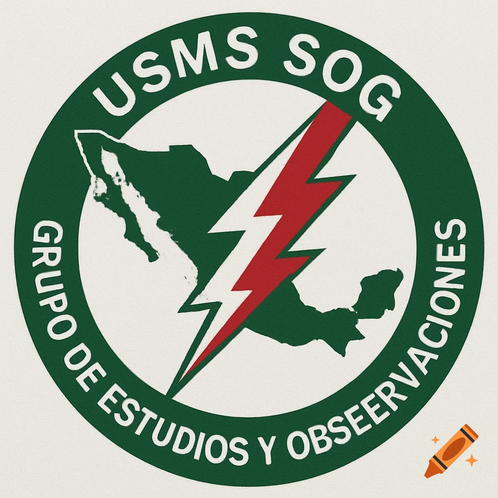 A green, white, and red circular seal with the words USMS SOG and GRUPO ...