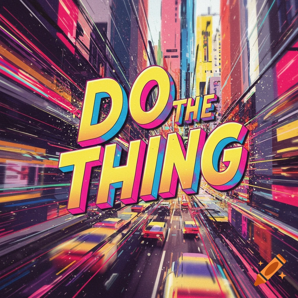 Stylized view of a city street with motion blur and brightly colored ...