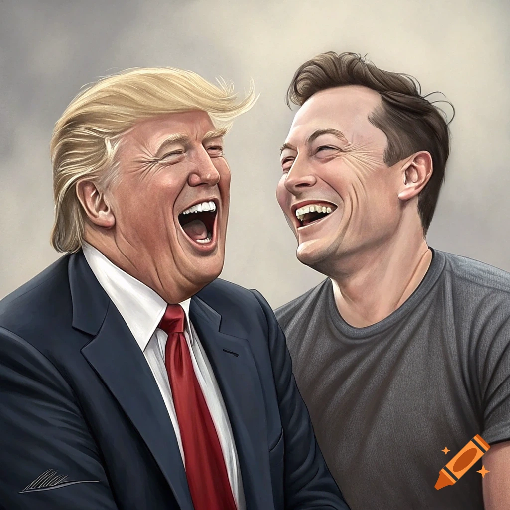 Trump laughing hysterically