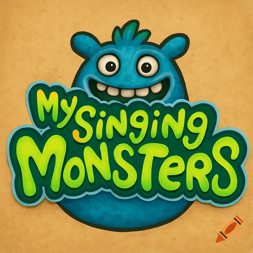 Logo for My Singing Monsters game featuring a smiling blue monster and ...