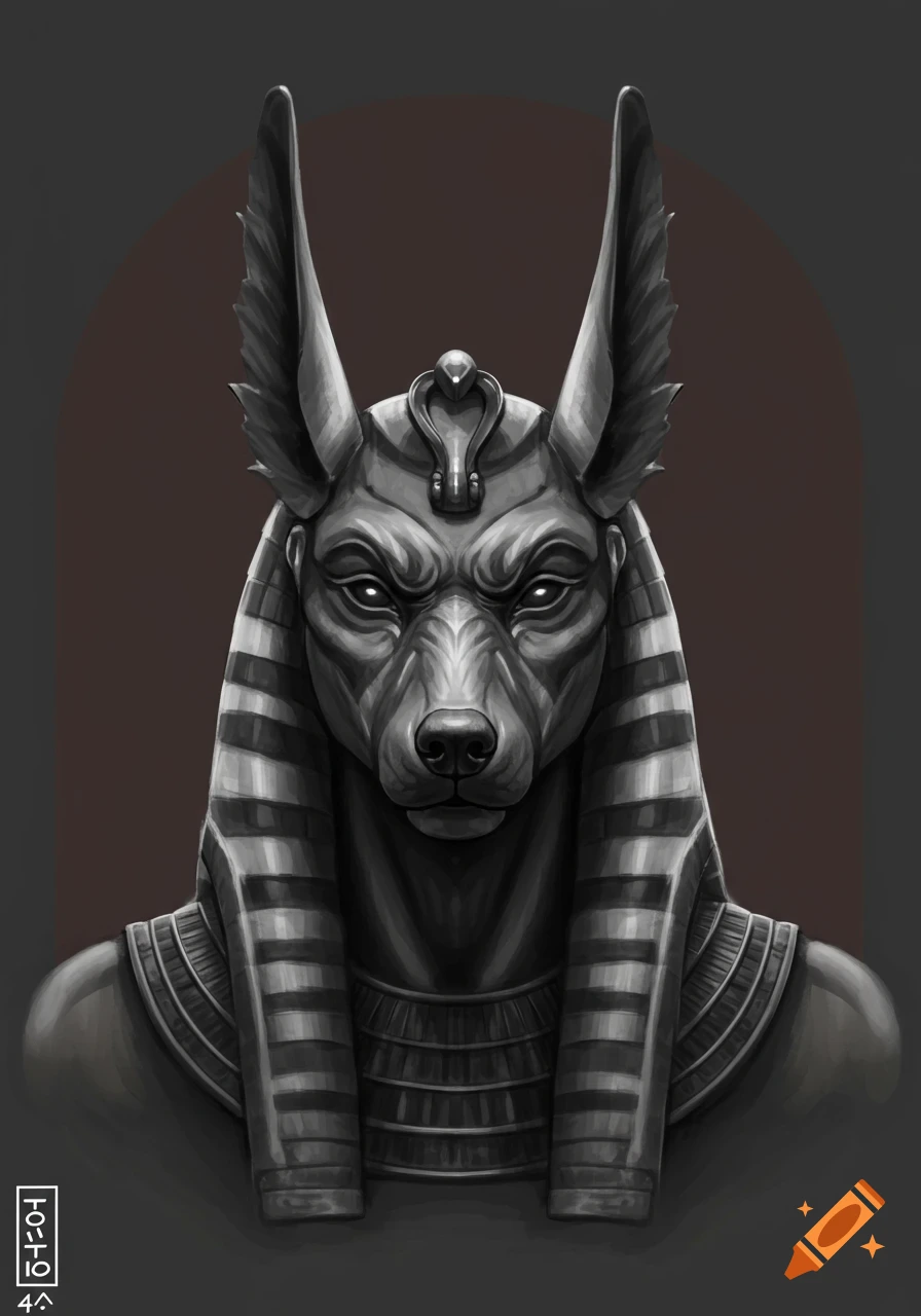 Ancient Egyptian God Anubis Face