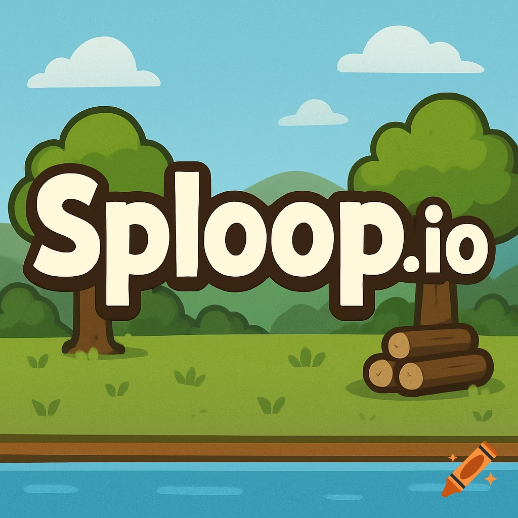 Illustration of a landscape with trees, river, and logs featuring the ...