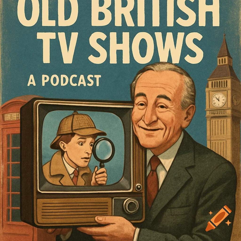 Vintage illustration for a podcast about old British TV shows ...