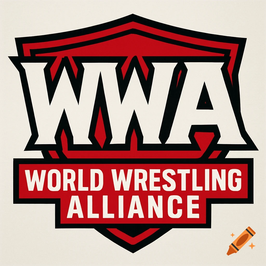Logo for World Wrestling Alliance (WWA) in red, black, and white. on ...