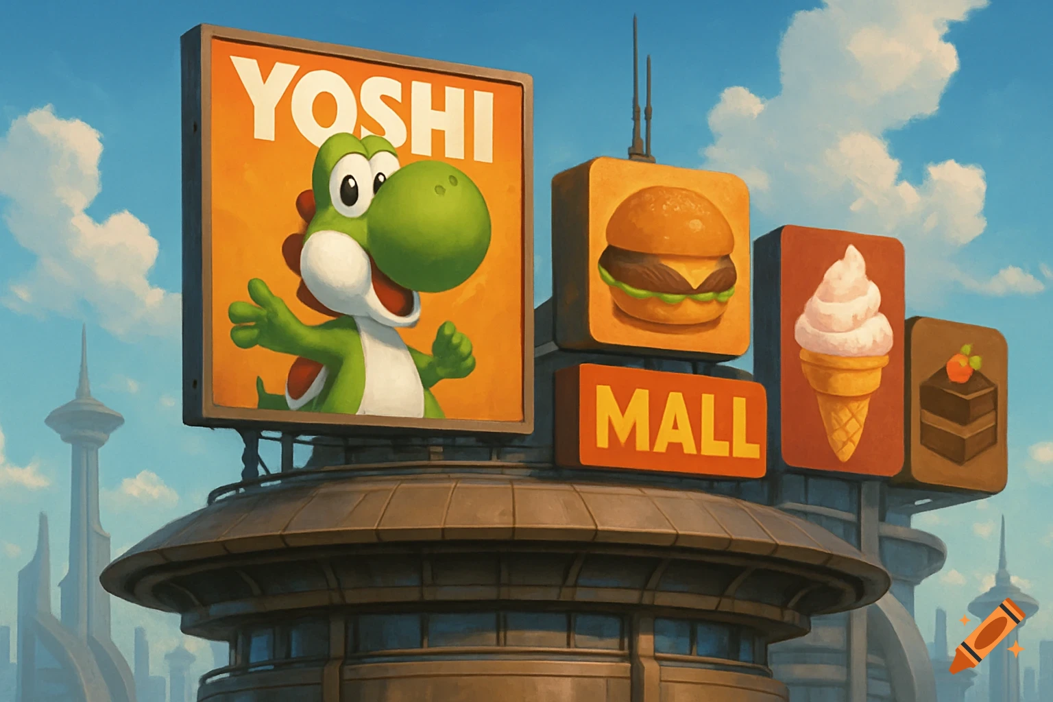 Yoshi images created on Craiyon