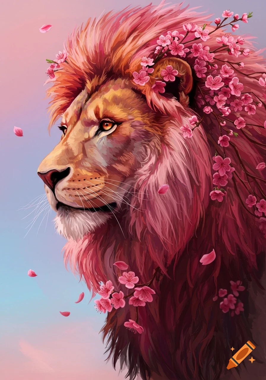 Pink Lion Together With Cute Baby Lion Pink Bow Png Nursery Png Etsy