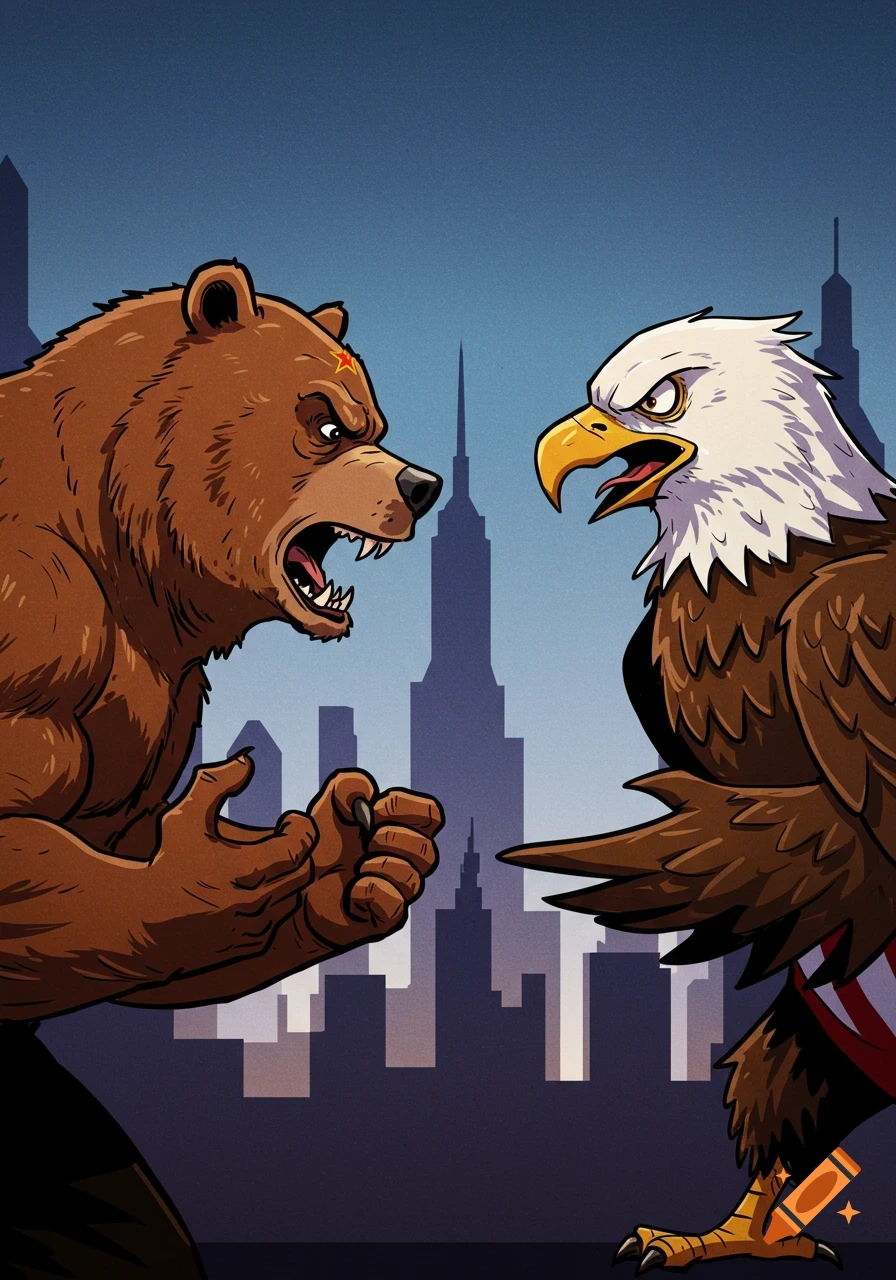 Cartoon Eagle Attacking
