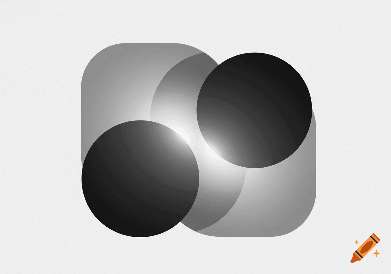 Abstract geometric shapes in grayscale with gradients on a textured ...