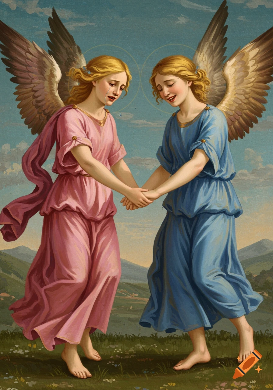 Two Angels Holding Hands