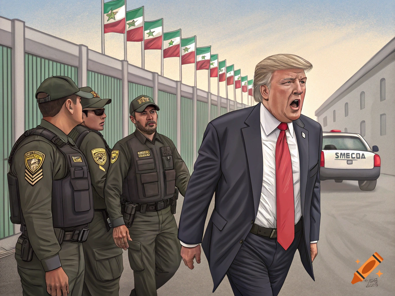 Satire images created on Craiyon