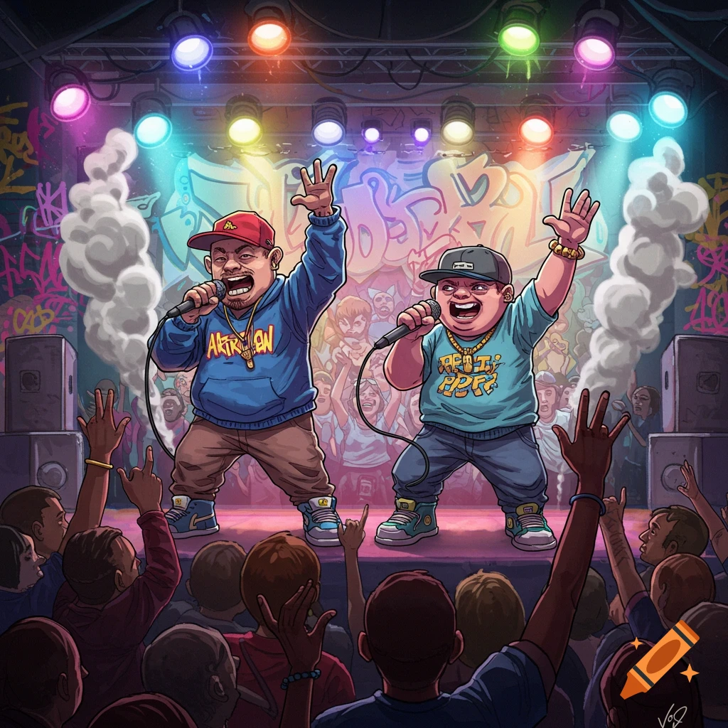 Concert images created on Craiyon