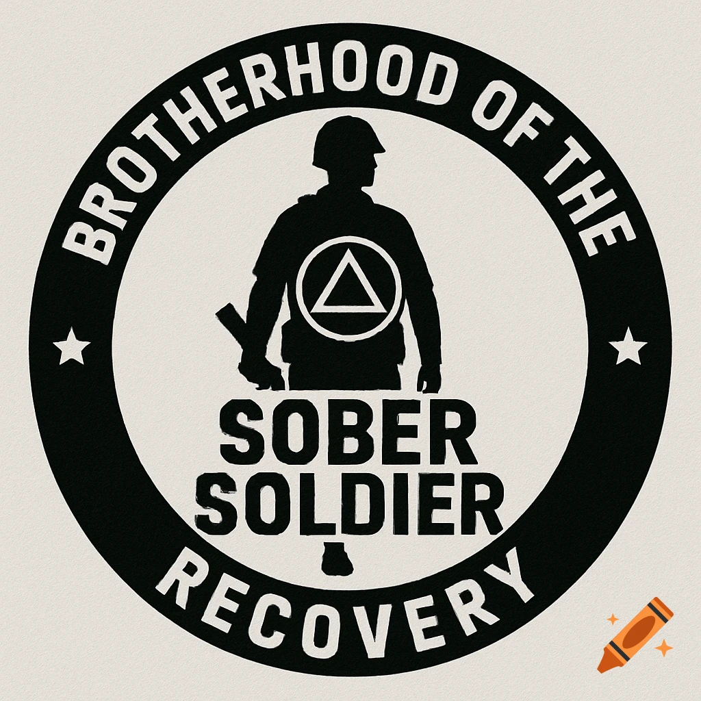 Logo for Brotherhood of the Sober Soldier Recovery with a soldier ...