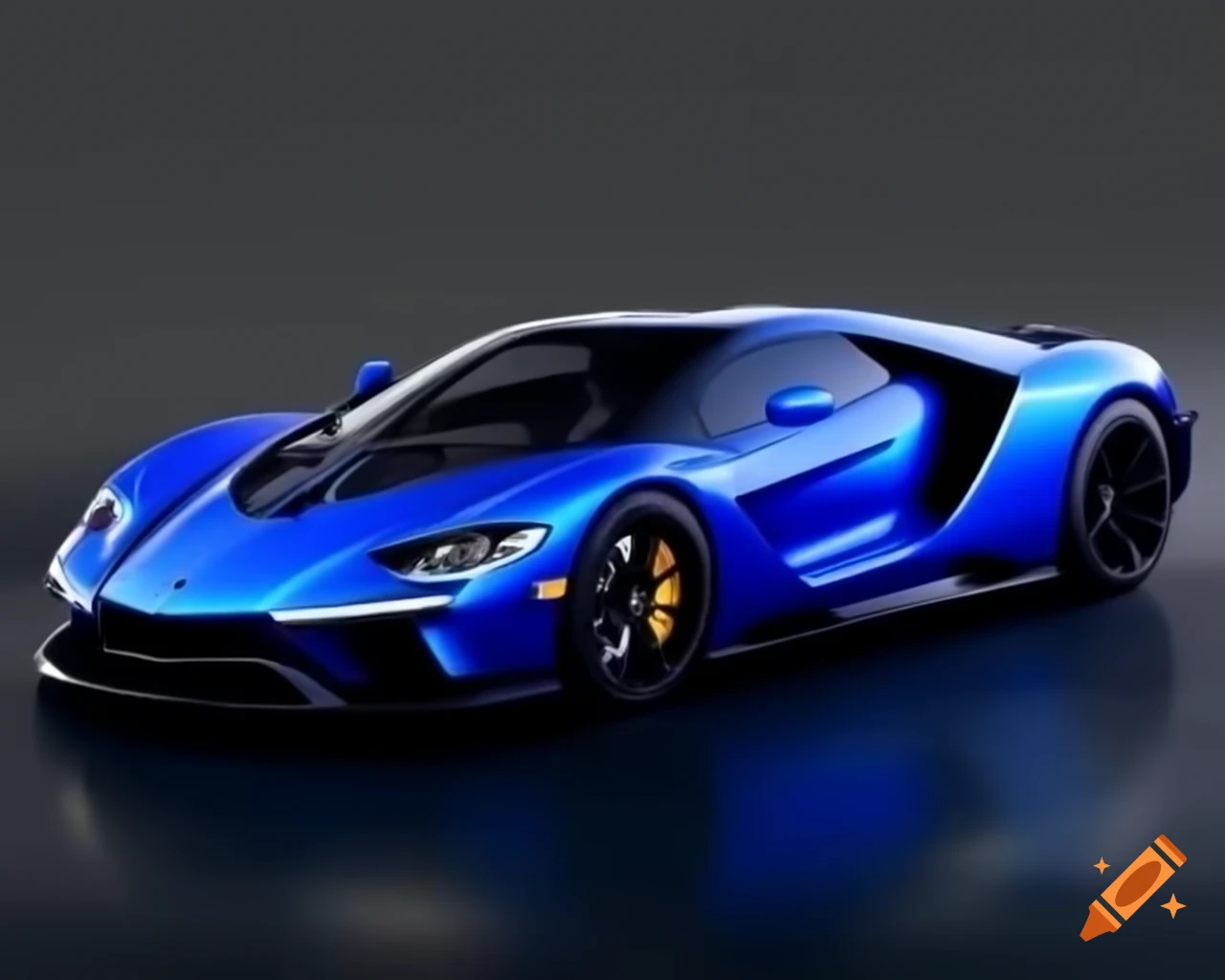 Stylish supercar edit showcasing modern design on Craiyon