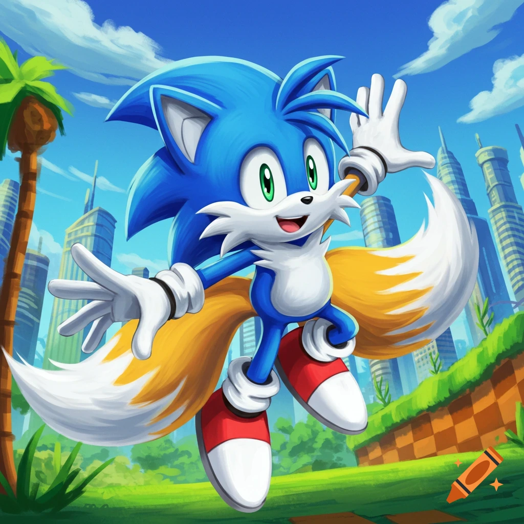 Sonic images created on Craiyon