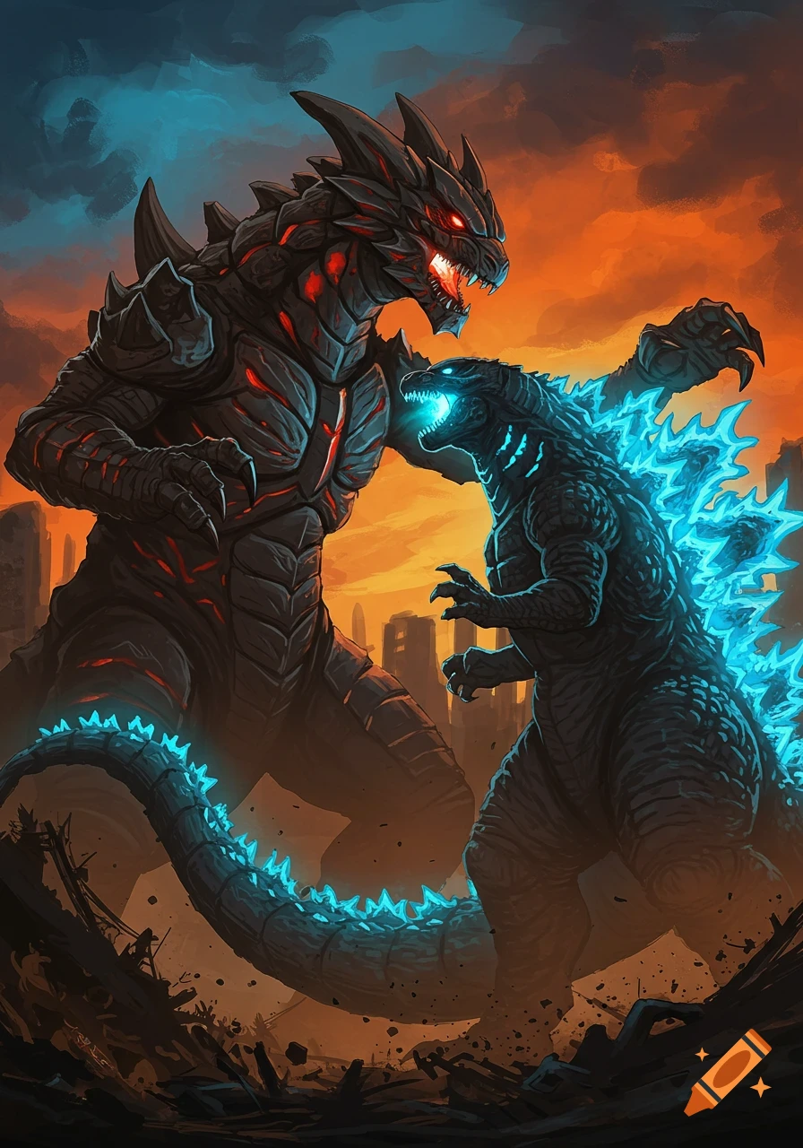 Kaiju images created on Craiyon