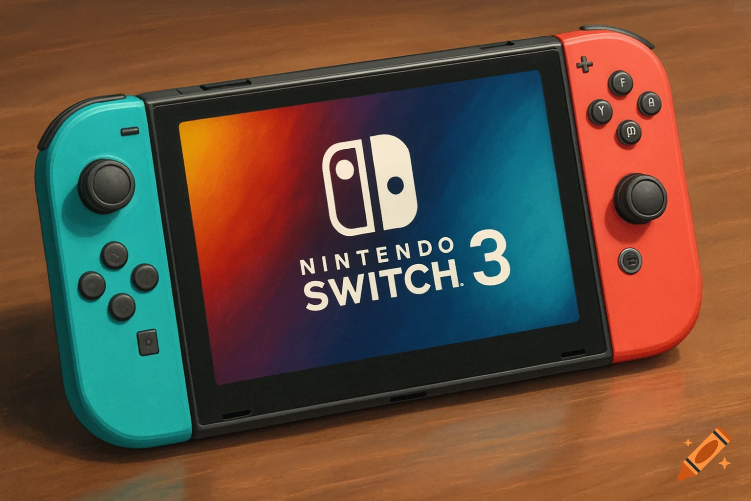 A close-up of a Nintendo Switch console with 'Nintendo Switch 3' and ...