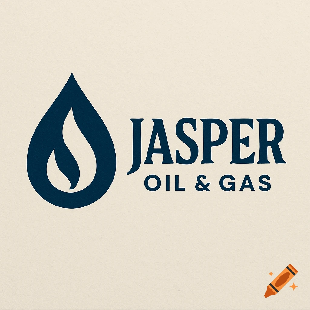 Logo for Jasper Oil & Gas featuring a teardrop shape with a flame ...