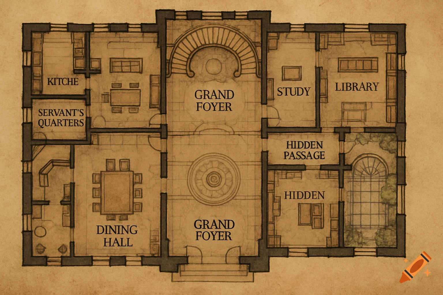 Floor Plan images created on Craiyon