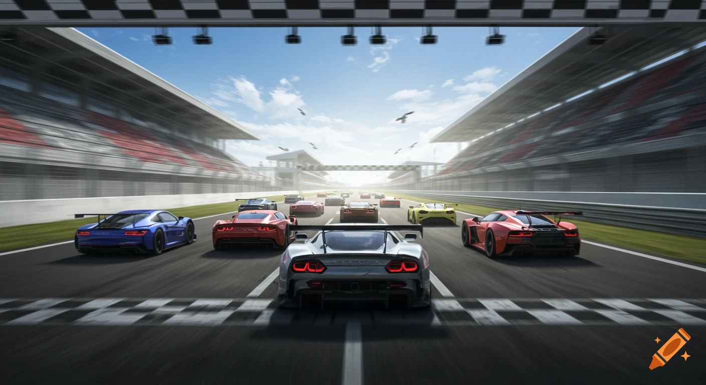 Racing images created on Craiyon