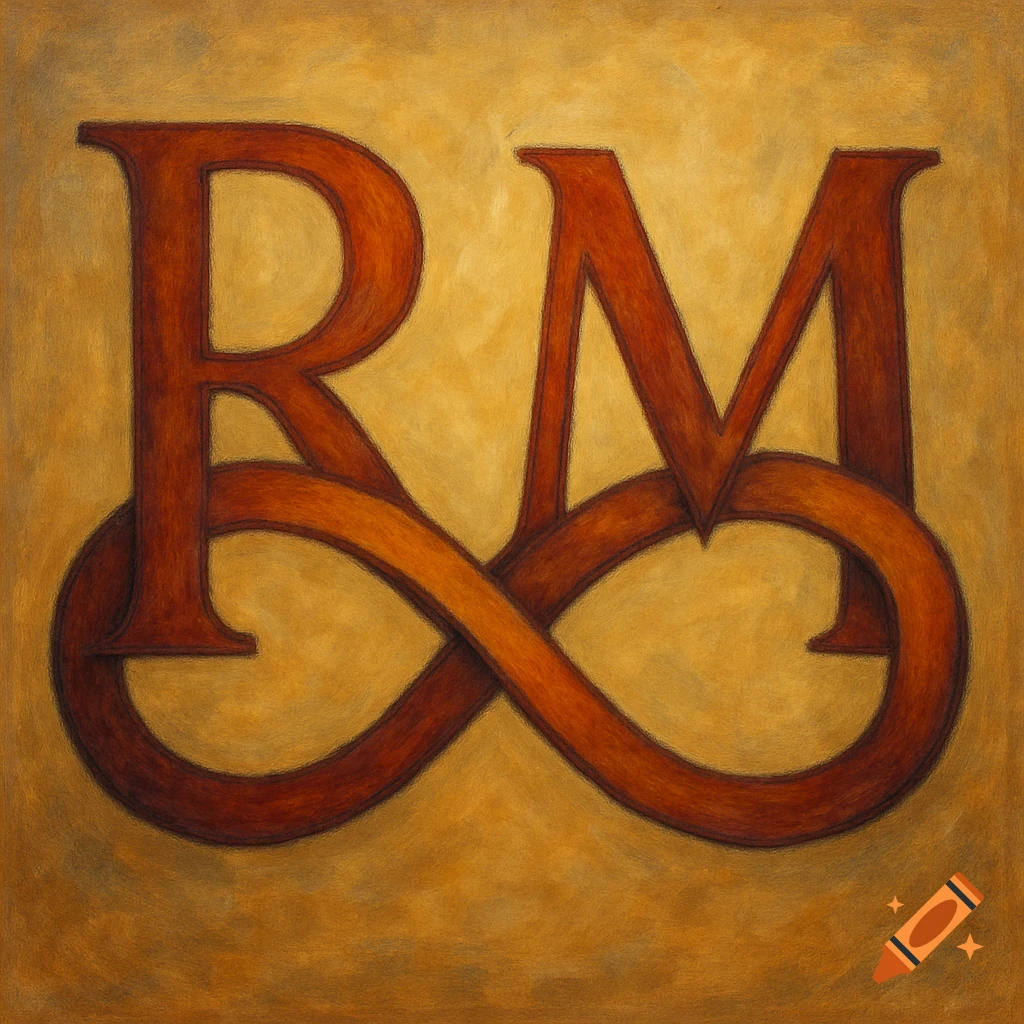 A stylized image of the letter R and M intertwined with an infinity ...