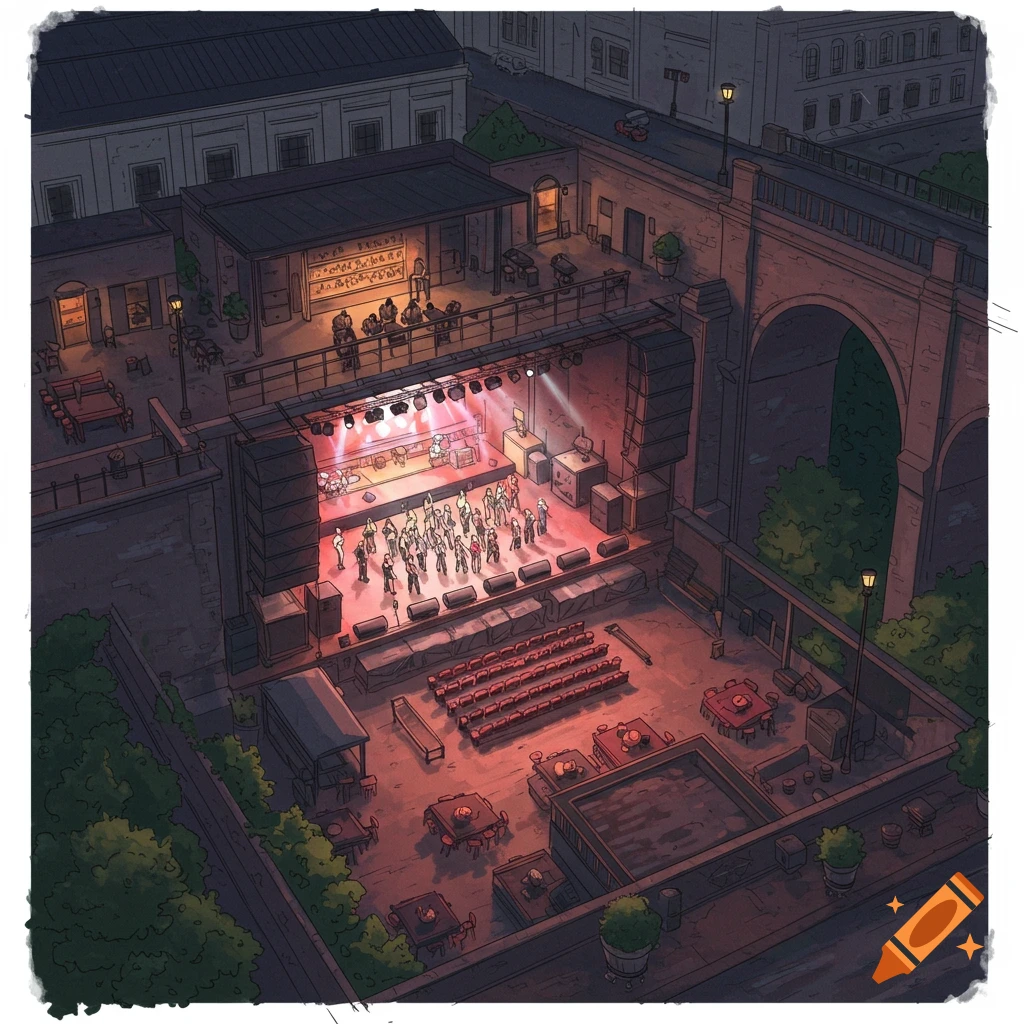 Concert images created on Craiyon