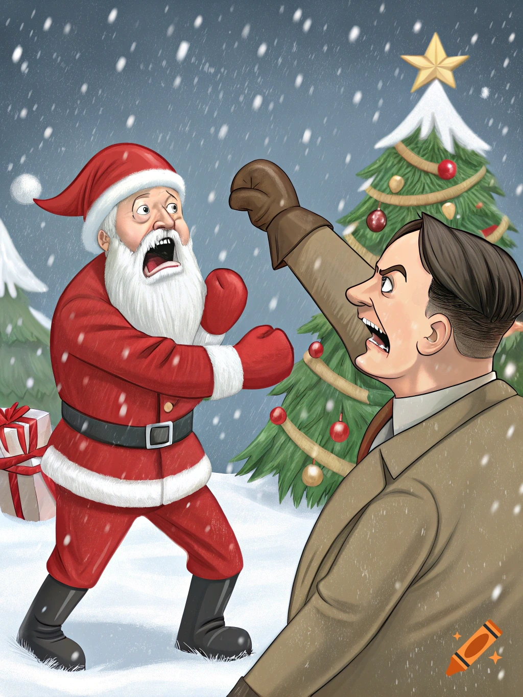 Satire images created on Craiyon