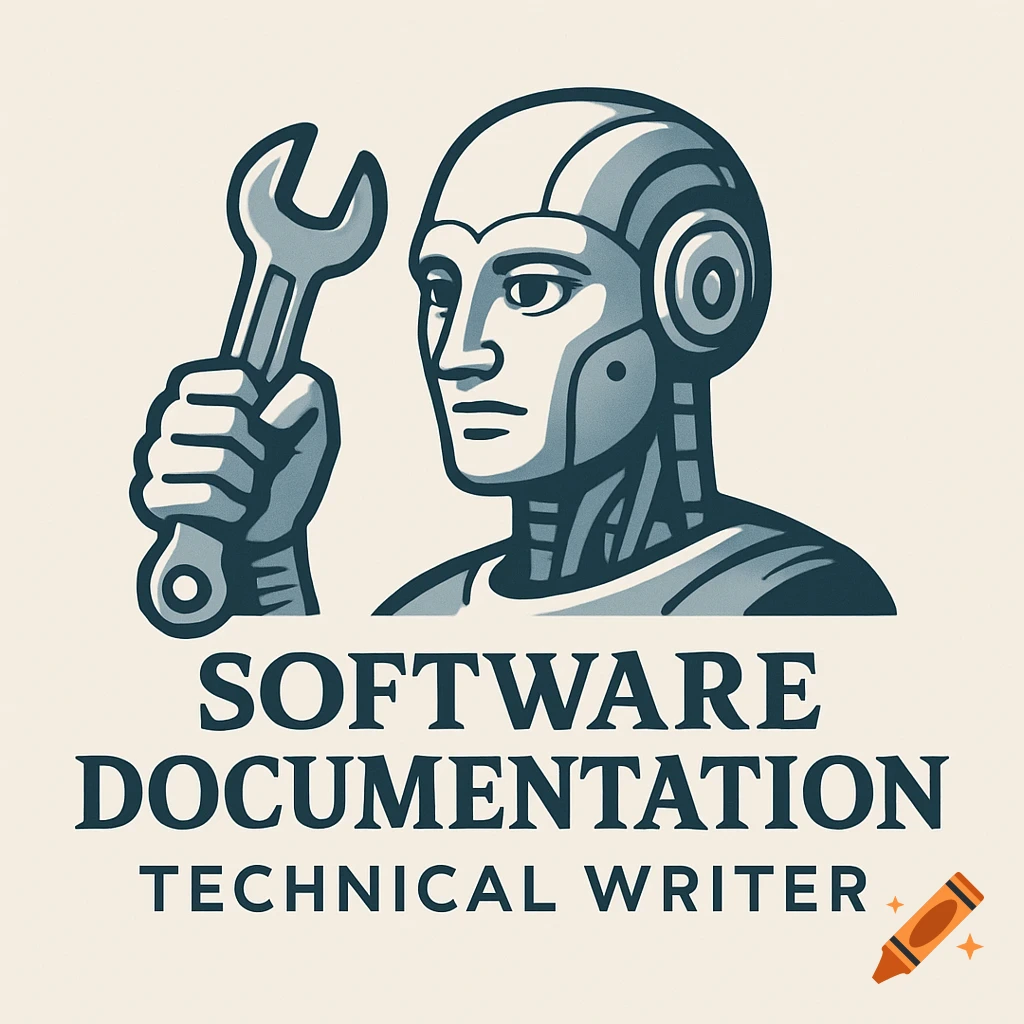 A vintage-style logo featuring a robot head holding a wrench, with the text 'SOFTWARE ...