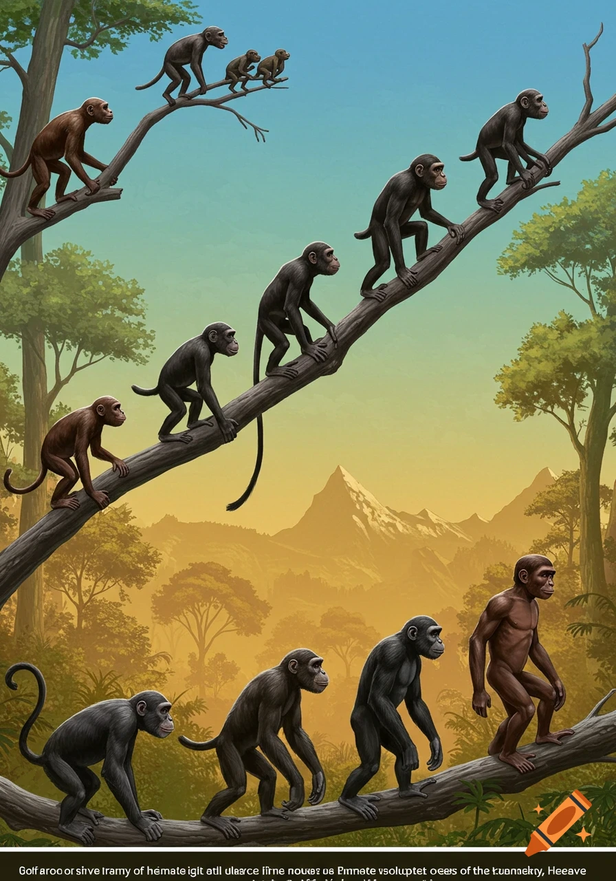 Evolution images created on Craiyon