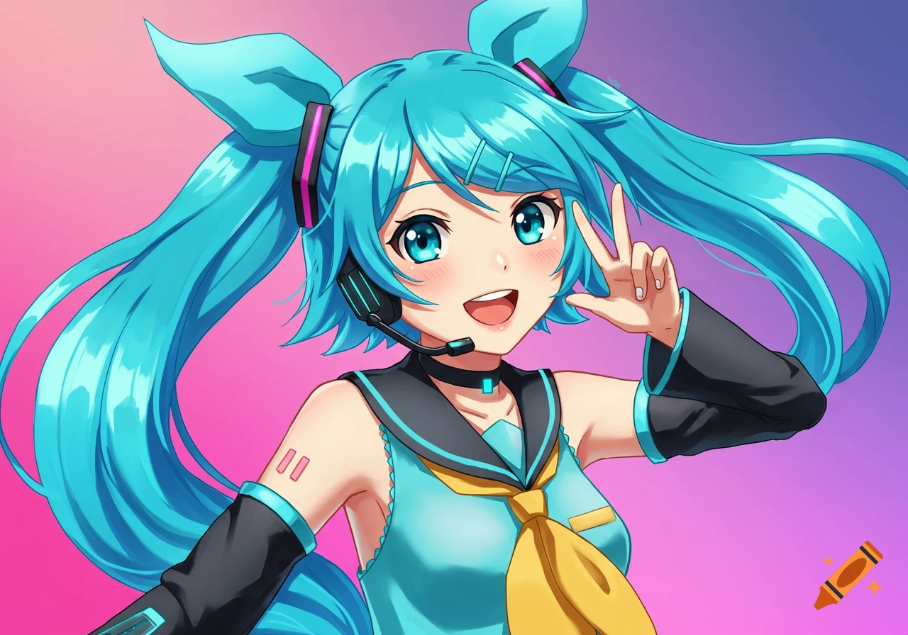 Vocaloid images created on Craiyon
