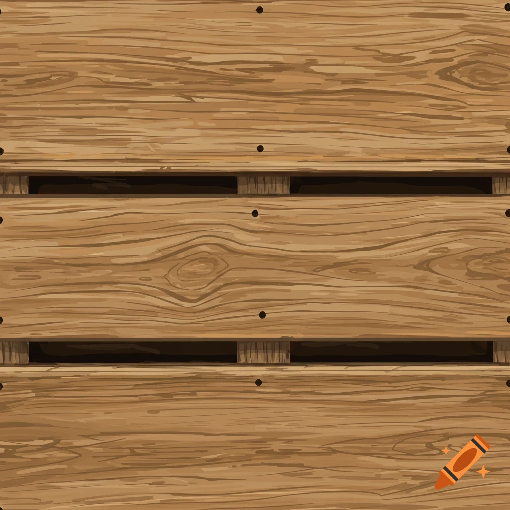 Detailed close-up of a wooden pallet texture with light brown planks ...