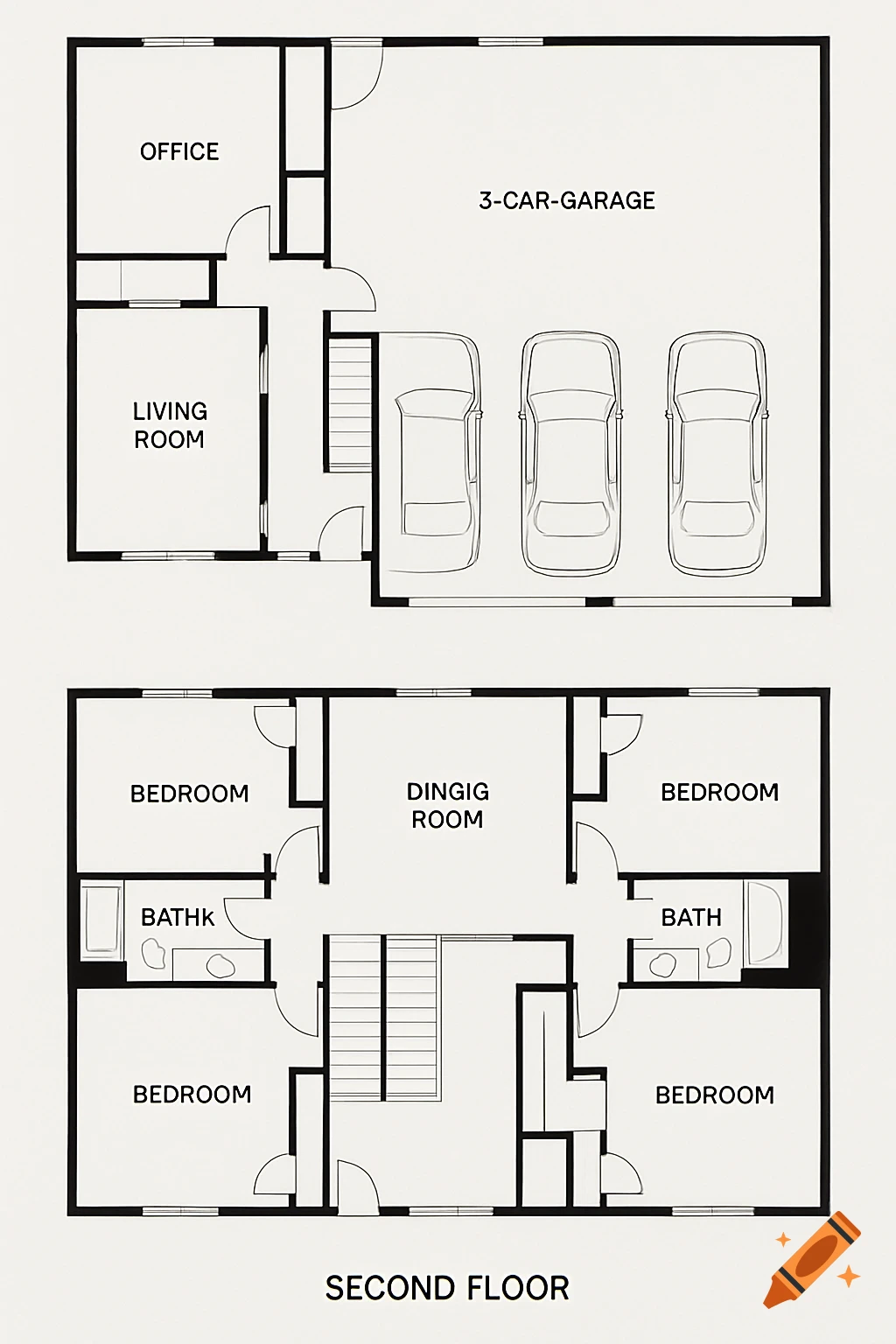Floor Plan images created on Craiyon