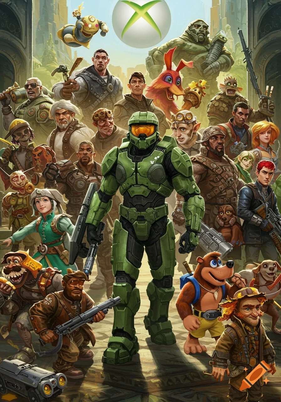 An epic ensemble artwork featuring numerous characters from various ...