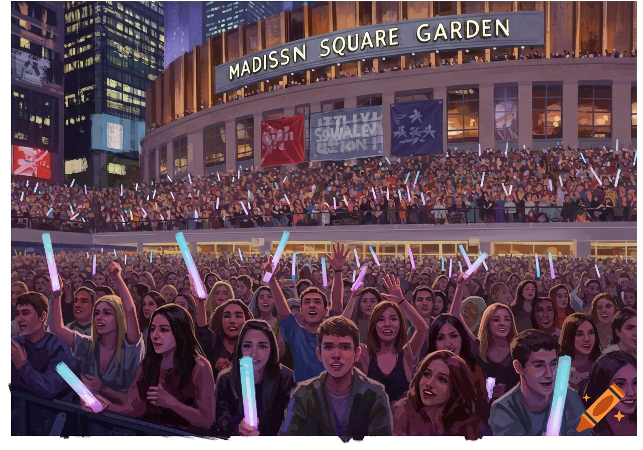 Concert images created on Craiyon