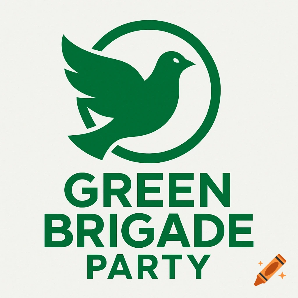 A green logo featuring a dove inside a circle, above the text "GREEN ...