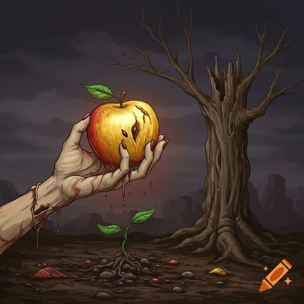 A stylized illustration shows a decaying undead hand holding a glowing ...