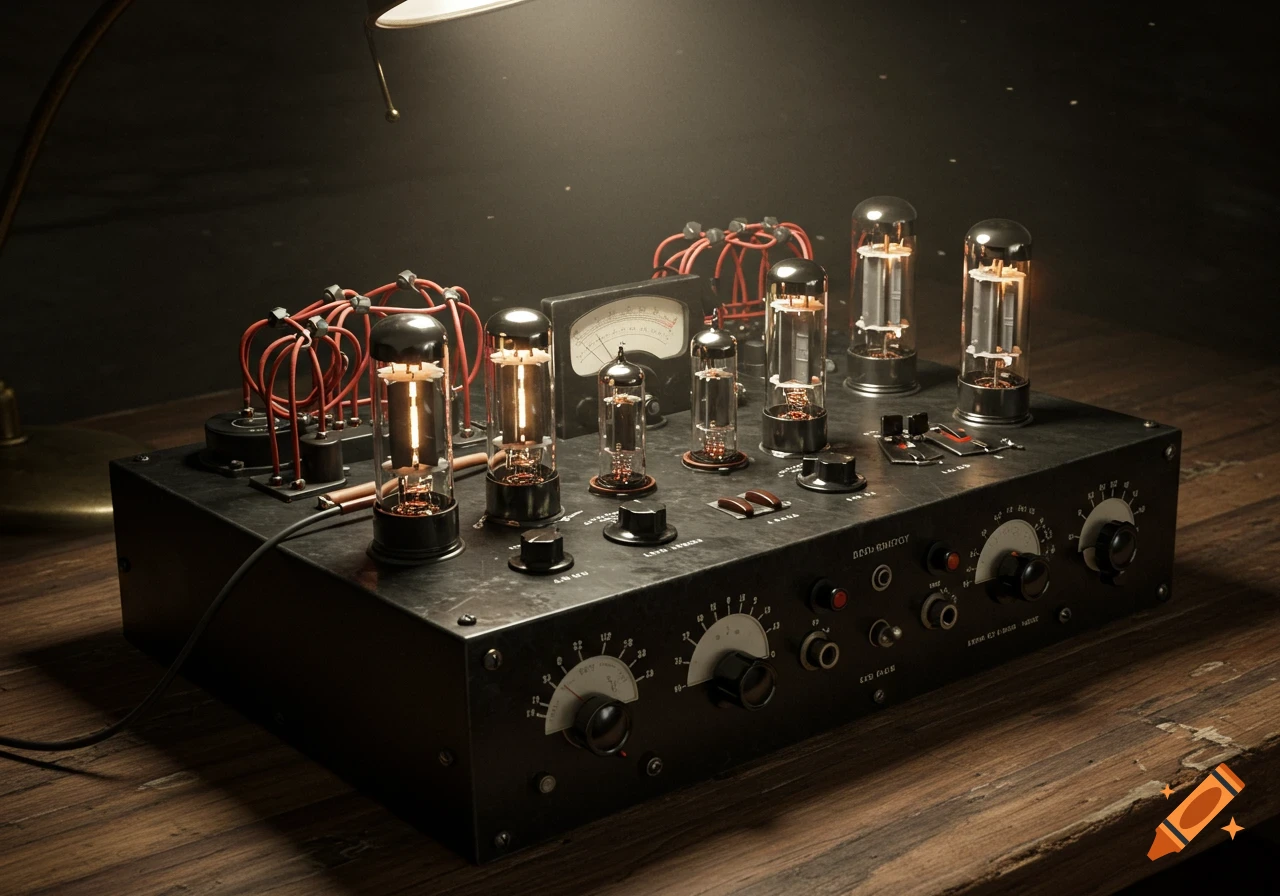 Photorealistic image of an early 1930s electrical measuring device with ...