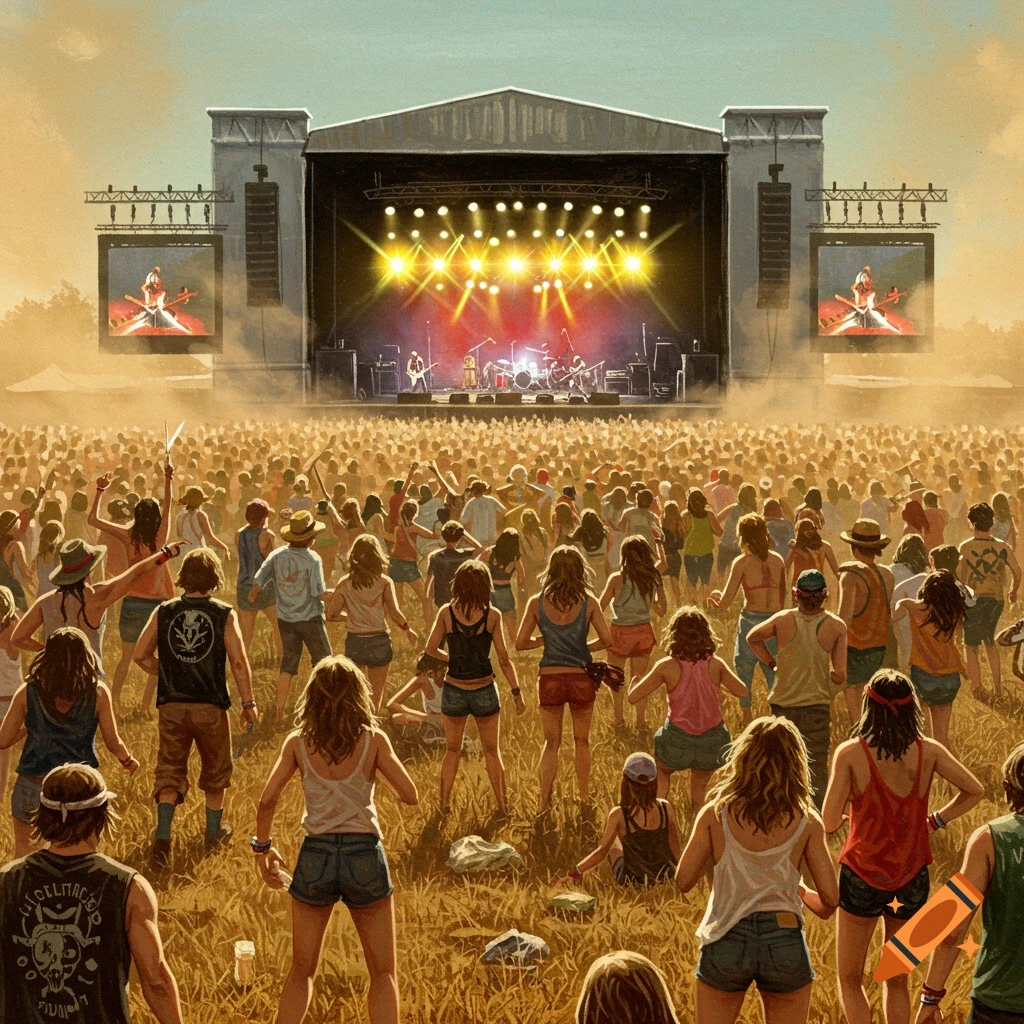 Concert images created on Craiyon