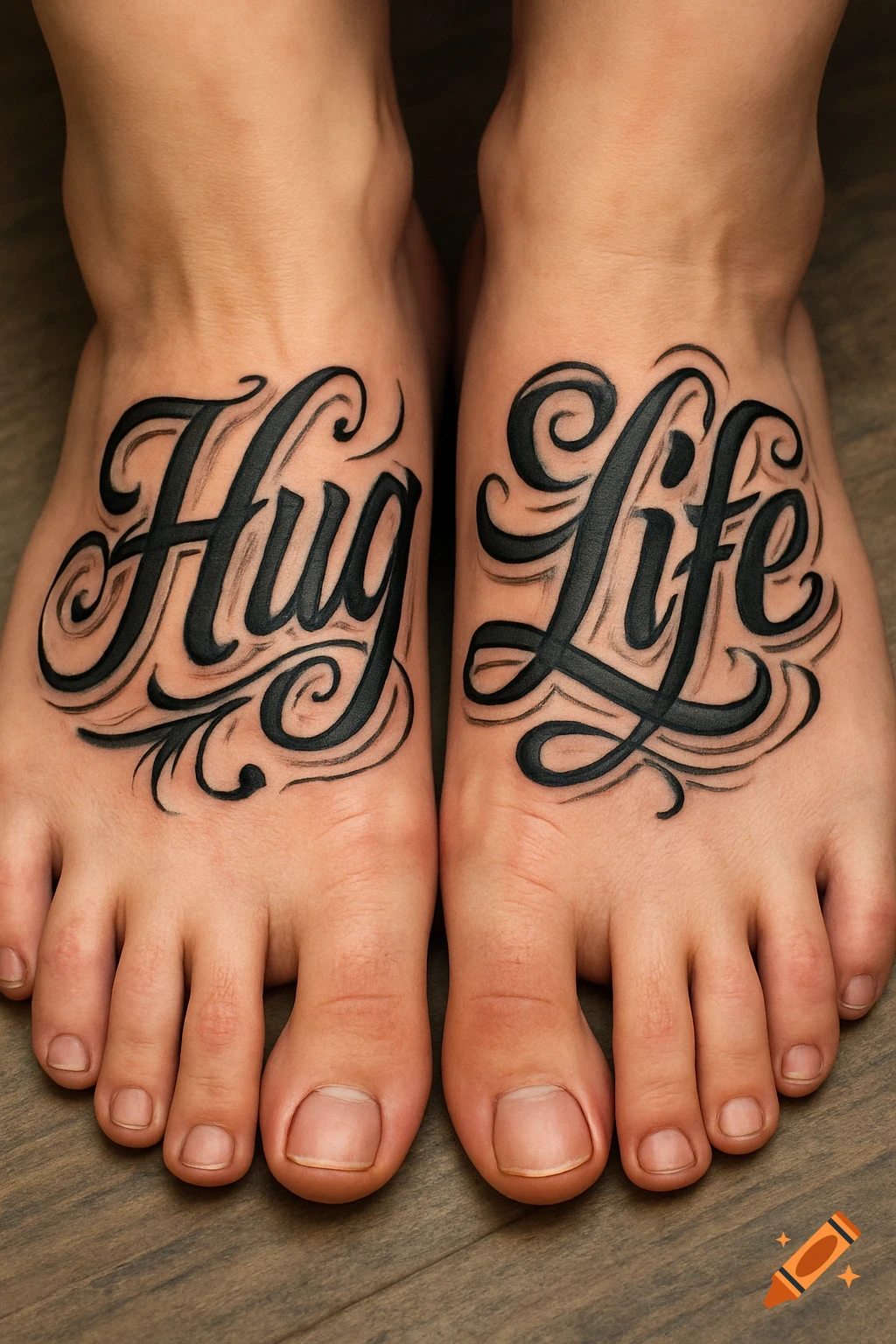 Thug Life Foot Tattoos
