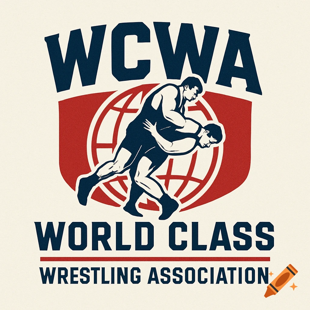 A vintage-style logo for WCWA World Class Wrestling Association ...