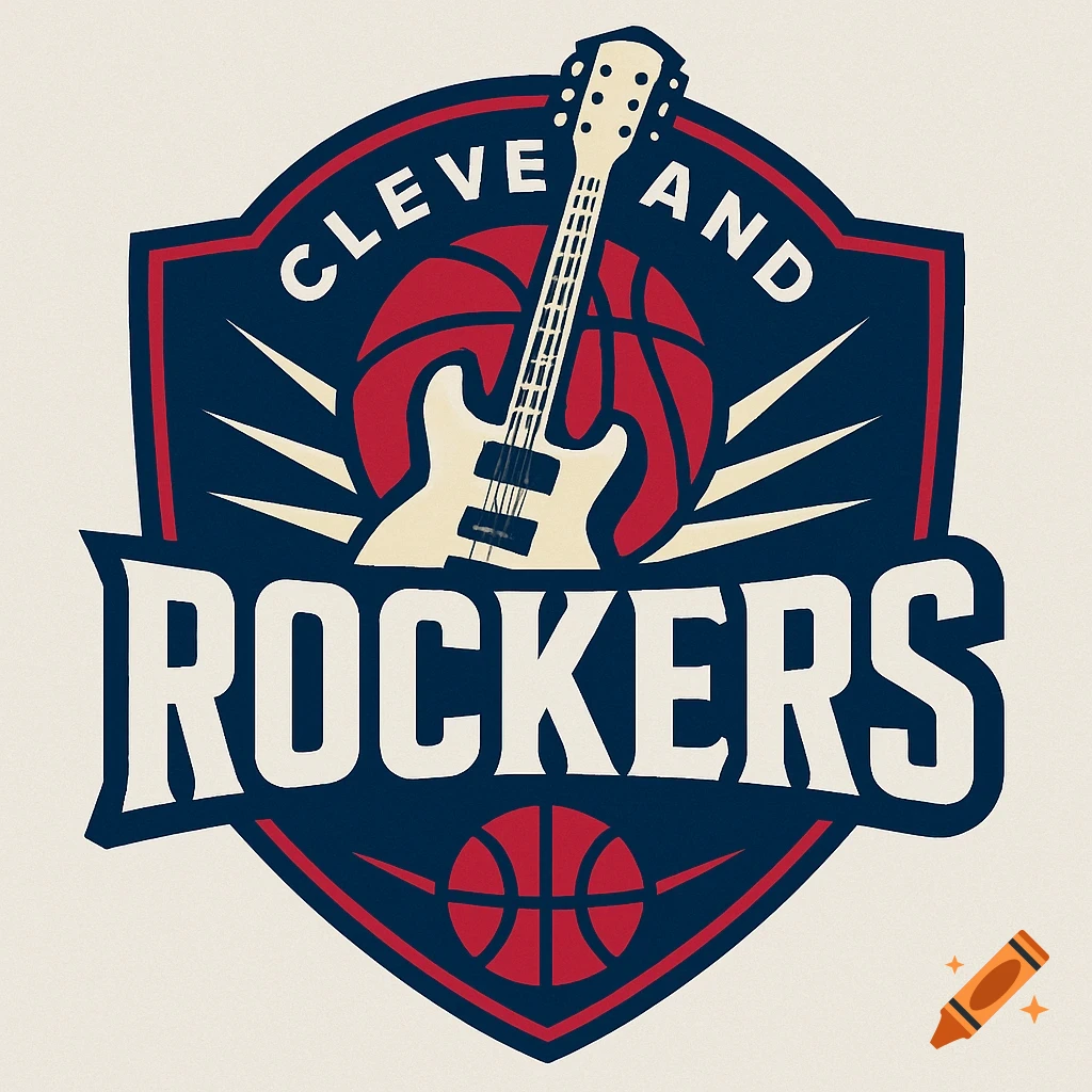 A vintage-style logo for the Cleveland Rockers, featuring a basketball ...