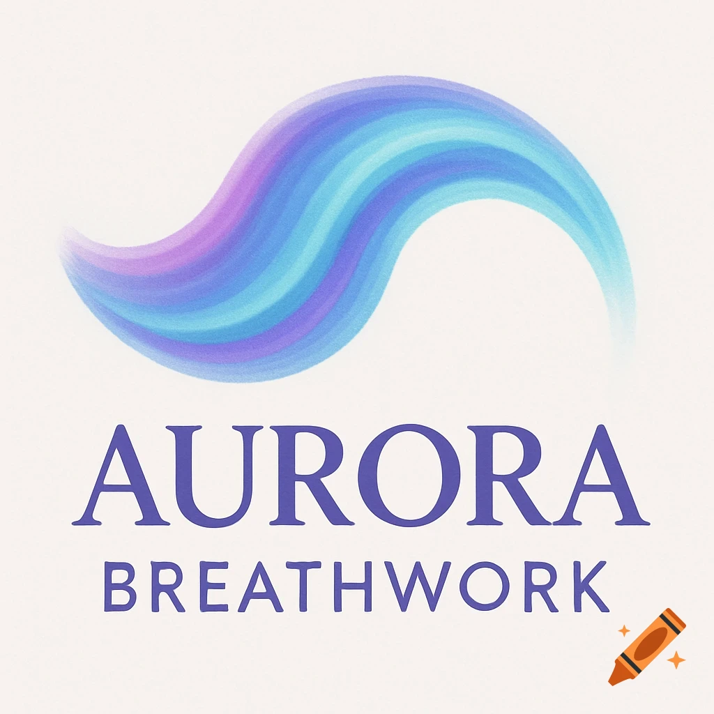 Logo for Aurora Breathwork featuring a flowing wave-like swirl in ...