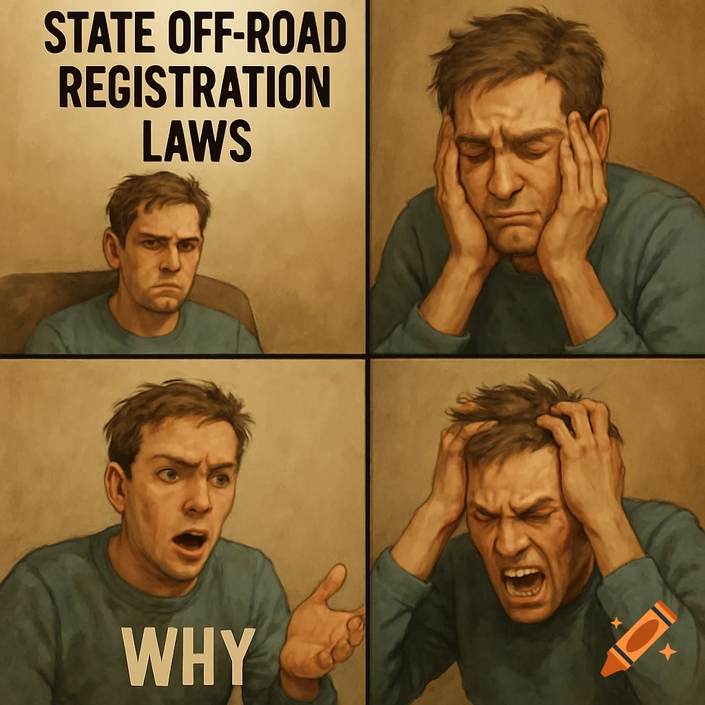 A four-panel meme showing a man's increasing frustration. Top panels ...