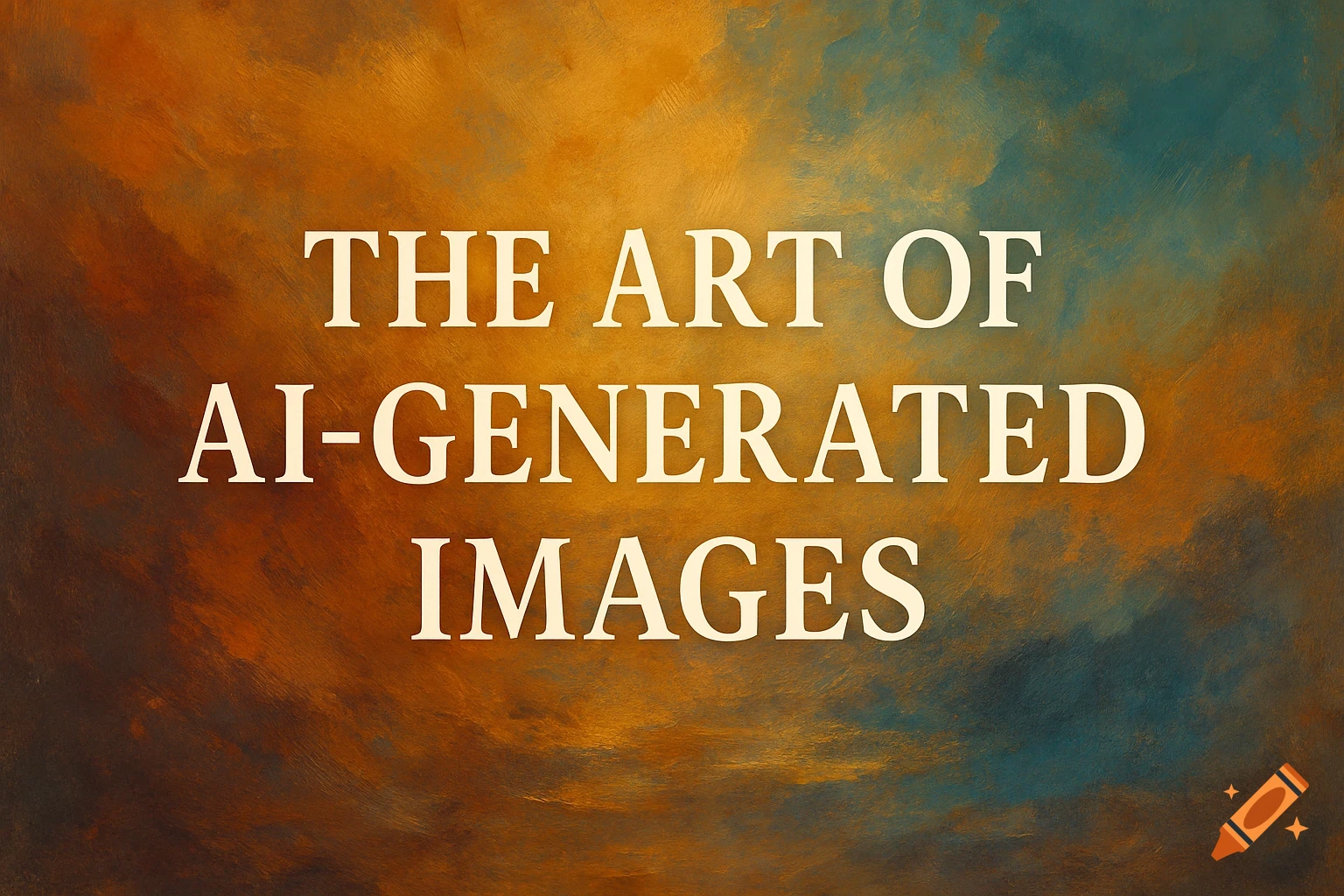White text 'THE ART OF AI-GENERATED IMAGES' on an abstract, textured ...