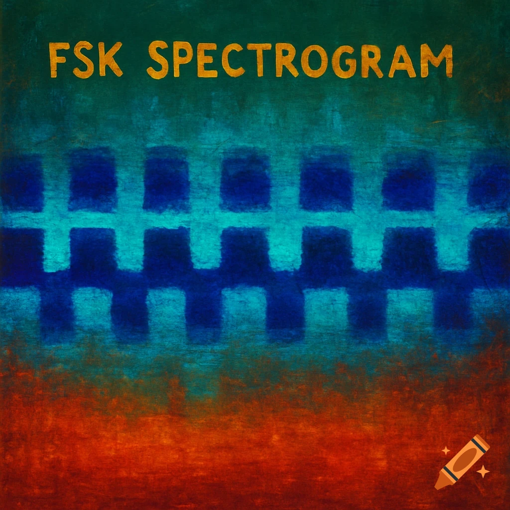 An abstract painting with a textured teal and green top fading into ...